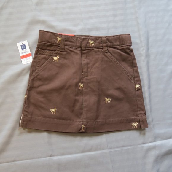 GAP | Bottoms | Gapkids Girls Brown Skort Covered In Ponyhorses Size 6 ...